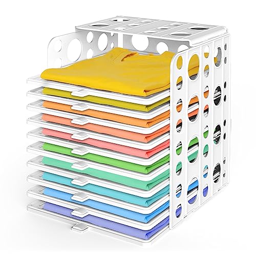 BoxLegend Tshirt Organizer Stack Easily Closet Organizers and Storage Easy to Assemble Clothes Folder Sturdiness Stackable Storage Bins Durability Closet Drawers for Clothes