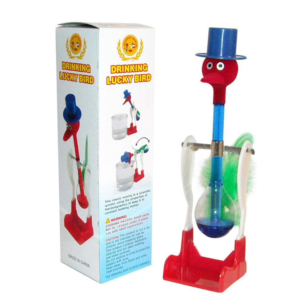 Ozgkee Non Stop Liquid Drinking Glass Bird Funny Duck Drink Water Desk Toy (Blue)