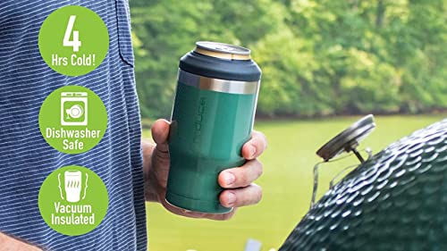REDUCE 14 oz. Vacuum Insulated Stainless Steel Drink Cooler, 4 Pack Built-in Bottle Opener whit Non-Slip Base 4-in-1 Versatility Colors: Aqua-Red-Orange-Blue (ART1614168)
