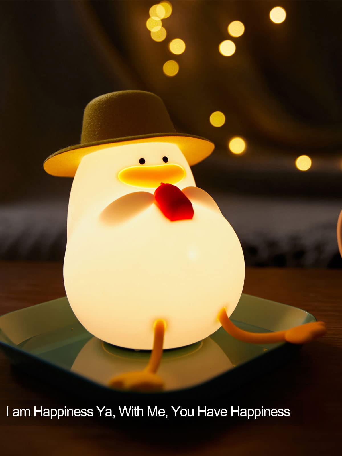 anmones Night Light for Kids - Happy Duck Premium Silicone Lamp, Cute and Dimmable Nightlight for Soothing Bedtime Ambience, 𝑴𝒖𝒍𝒕𝒊𝒑𝒍𝒆 𝑵𝒊𝒈𝒉𝒕𝒍𝒊𝒈𝒉𝒕𝒔 White XR-MM-L22067