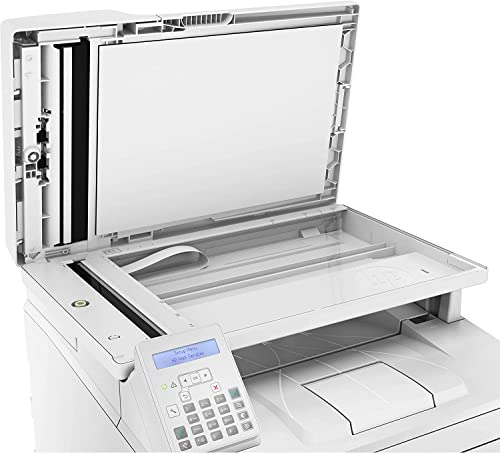 HP Laserjet Pro MFP M227fdn All-in-One NFC Ethernet Monochrome Laser Printer, White - Print Scan Copy Fax - 30 ppm, 1200 x 1200 dpi, 8.5 x 14, 35-Sheet ADF, Auto 2-Sided Printing, Cbmou Printer Cable