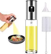 Vegetable Oil Spray Bottle - Glass - Use Olive Oil, Canola Oil, Soybean Oil, and More! 100 ML Bottle.