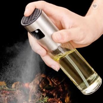 Vegetable Oil Spray Bottle - Glass - Use Olive Oil, Canola Oil, Soybean Oil, and More! 100 ML Bottle.