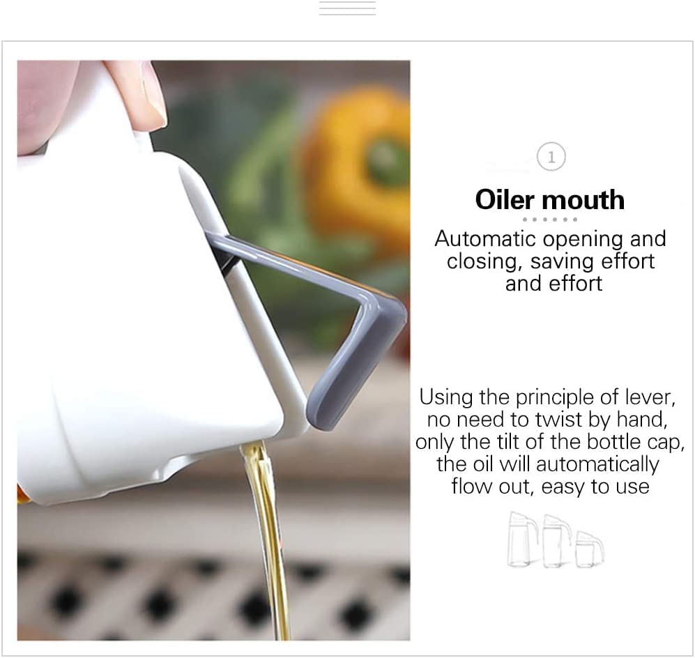 Hweryho Dispenser, Auto Flip Cap 630ml Leakproof Olive Oil Bottle for Kitchen, Oil Sprayer for Cooking, Easy Refill & Cleaning Non-Drip Spout, Non-Slip Handle, Oil Sprayer for Cooking (1 PACK)