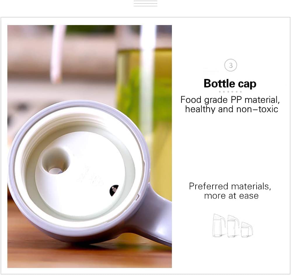 Hweryho Dispenser, Auto Flip Cap 630ml Leakproof Olive Oil Bottle for Kitchen, Oil Sprayer for Cooking, Easy Refill & Cleaning Non-Drip Spout, Non-Slip Handle, Oil Sprayer for Cooking (1 PACK)
