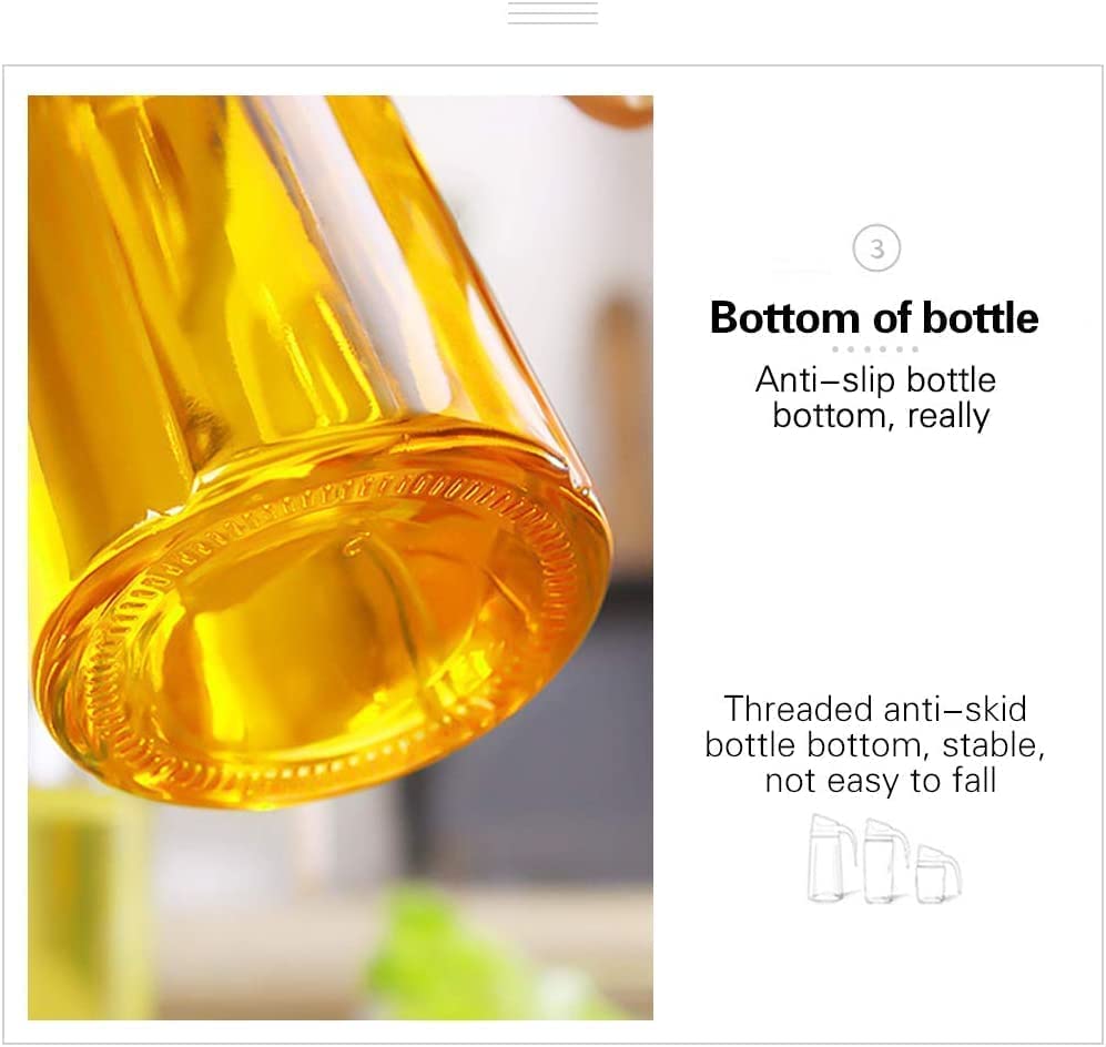 Hweryho Dispenser, Auto Flip Cap 630ml Leakproof Olive Oil Bottle for Kitchen, Oil Sprayer for Cooking, Easy Refill & Cleaning Non-Drip Spout, Non-Slip Handle, Oil Sprayer for Cooking (1 PACK)