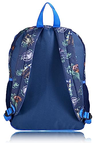 Jurassic World Boys 3D Molded Front Backpack Dinosaur Knapsack | Elementary and Kindergarten Kids Backpacks for School (Molded Front T-Rex)