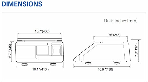 CAS LP1000N Label Printing Scale, 30lbs Capacity, 0.01lbs Readability