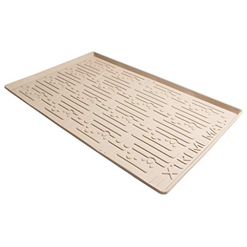 Xtreme Mats - Waterproof Under Sink Mat for Kitchen, Pick Your Size - 34" 1/4 x 22 1/4 - Kitchen Cabinet Shelf Protector, Flexible Under Kitchen Sink Drip Tray Liner - CM-36-BEIGE