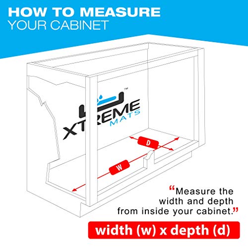 Xtreme Mats - Waterproof Under Sink Mat for Kitchen, Pick Your Size - 34" 1/4 x 22 1/4 - Kitchen Cabinet Shelf Protector, Flexible Under Kitchen Sink Drip Tray Liner - CM-36-BEIGE