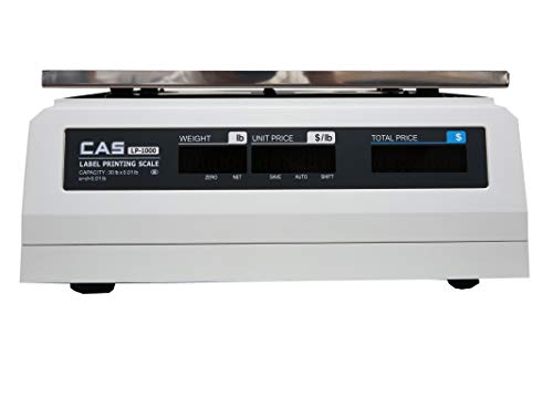 CAS LP1000N Label Printing Scale, 30lbs Capacity, 0.01lbs Readability