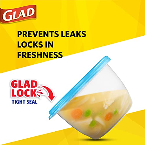 Glad Series Food Storage Containers, 4 Count | Strong and Durable Food Storage Food Containers for Everyday Use | Use to Store Meals, Snacks, and Desserts