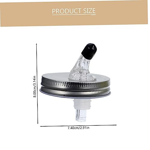 JOINPAYA 2 Set Acrylic shaker pour spout covers drinks spout cover boxed Mouth cover dispenser pouring spout oil tank can wine pourer mason jar liquid nozzle Spout beverages