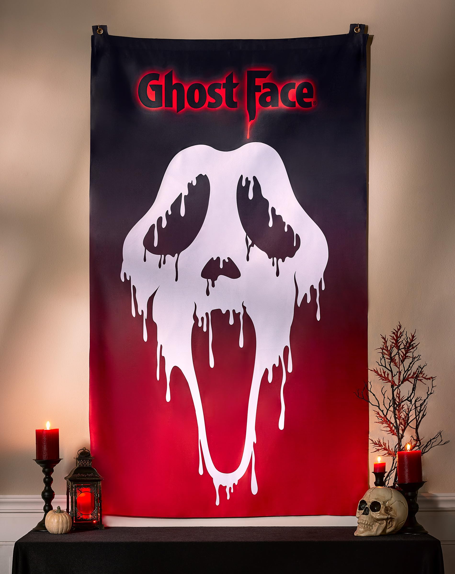 Spirit Halloween Ghost Face ® Drip Flag | Officially Licensed | Horror Décor