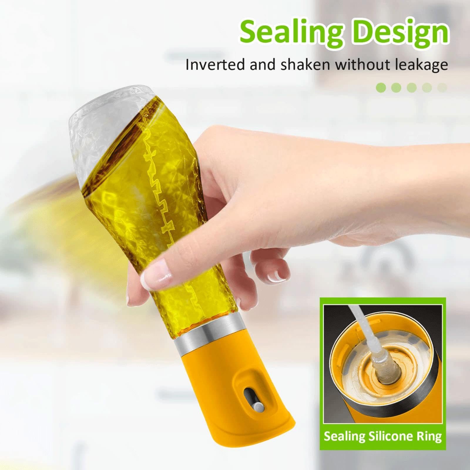 FBITE Multipurpose Sprayer - Olive Sprayer - 260ml Glass Sprayer Bottle Olive Oil Mister Spray Bottle for Cooking for Salads, Barbecues, Kitchen Baking,Salad,BBQ