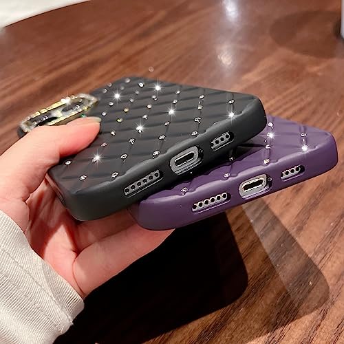 Changjia for iPhone 13 Pro Max Glitter Bling Case for Women, Cute Bling Rhinestones Diamond Sparkle Shiny Soft TPU Silicone Shockproof Slim Girls Protective Case for iPhone 13 Pro Max 6.7Inch (Orange)