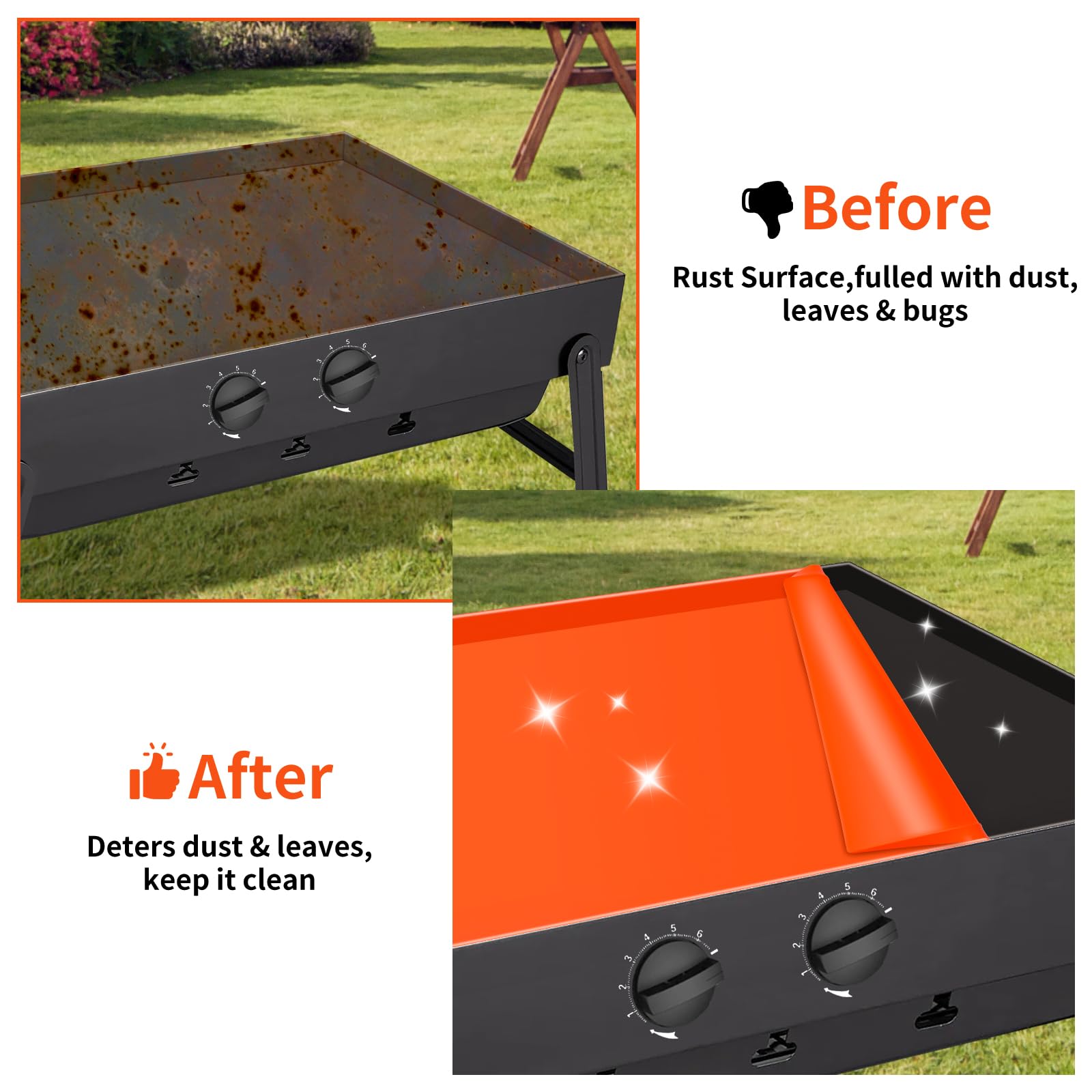 Cook Time Silicone Blackstone Griddle Mat, 28/inch Heavy Duty Food Grade Buddy Protective Cover Mats for Griddle, Accessories, Protect Your from Dirt & Rust