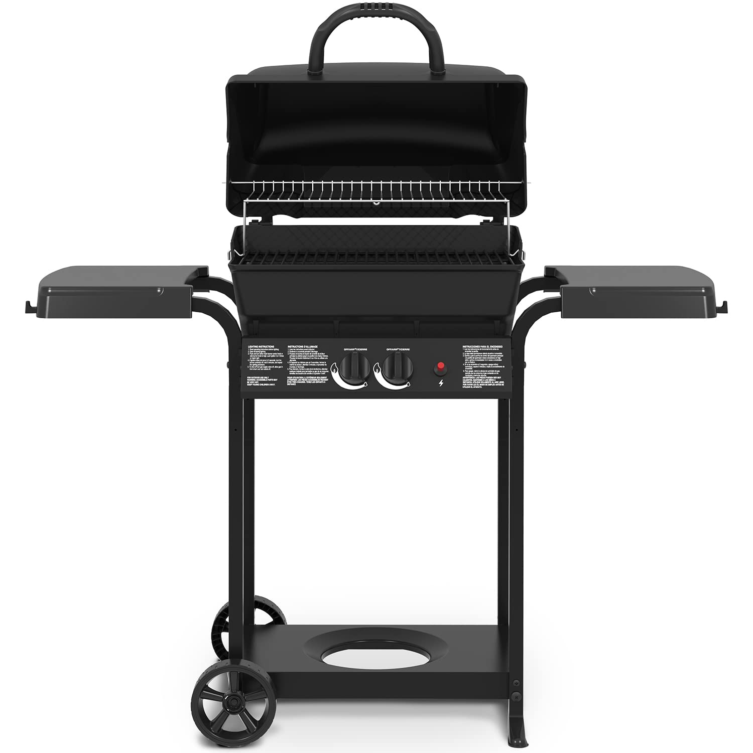Broil-Mate 2-Burner Propane Gas Grill + Flame King 20lb Propane Tank
