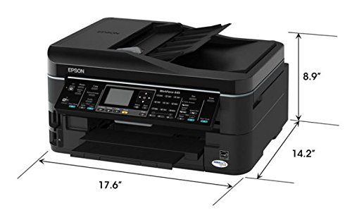 Epson WorkForce 645 Wireless All-in-One Color Inkjet Printer, Copier, Scanner, Fax, iOS/Tablet/Smartphone/AirPrint Compatible (C11CB86201)