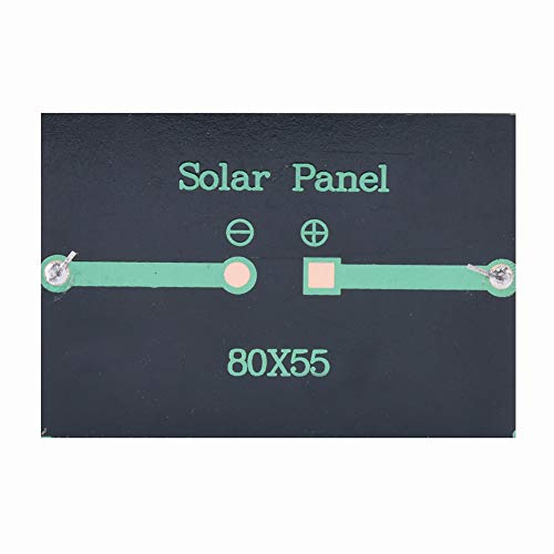 2Pcs 0.6W 5V Solar Panel, Polysilicon Solar Panel for Small Power Appliances, 80x55mm Solar Charging Panel for Emergency Lights, Advertising Lights