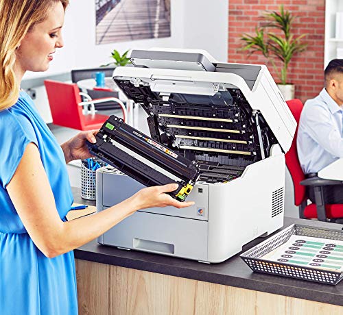 Brother MFC-L3710CW Compact Digital Color All-in-One Laser Printer, Wireless Printing, Print Scan Copy Fax, 19 ppm, 250-sheet, Built-in Wireless, 600x600DPI, 512 MB, Bundle with JAWFOAL Printer Cable