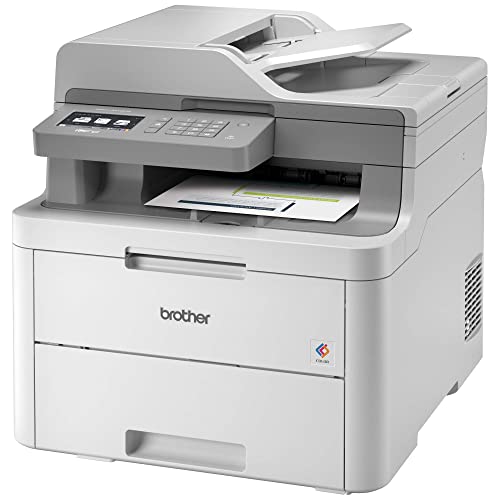 Brother MFC-L3710CW Compact Digital Color All-in-One Laser Printer, Wireless Printing, Print Scan Copy Fax, 19 ppm, 250-sheet, Built-in Wireless, 600x600DPI, 512 MB, Bundle with JAWFOAL Printer Cable