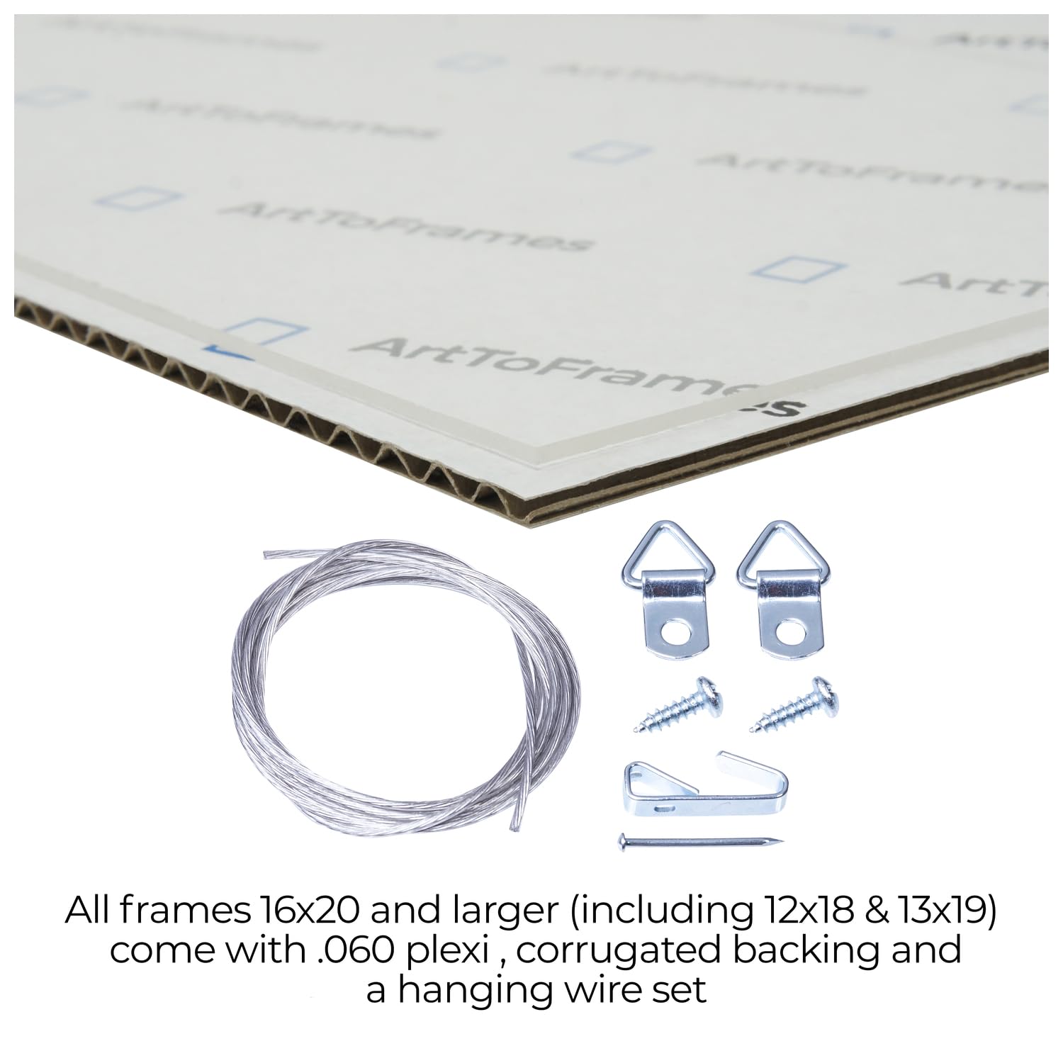 ArtToFrames 16x20 Inch Black Picture Frame, This 1.25 Inch Custom Poster Frame is Antique Black - Comes with Economy Acrylic and Corrugated Backing (WOM5106-16x20)