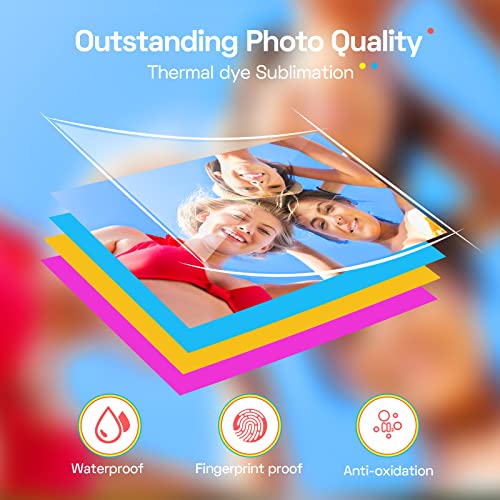 Liene 4x6'' Instant Photo Printer (Battery Edition) Bundle, 60-sheet, 2 Ink-Cartridge, Wireless Photo Printer for iPhone, Smartphone, Android, Computer, Dye Sublimation, Photo Printer for Travel, Home