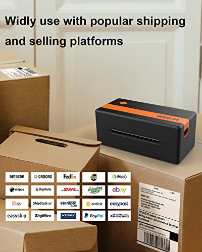 Rongta Label Printer,Thermal Label Printer, Shipping Label Printer for Small Business, Compatible with Amazon, Ebay, Etsy, Shopify and FedEx,UPS (Black)