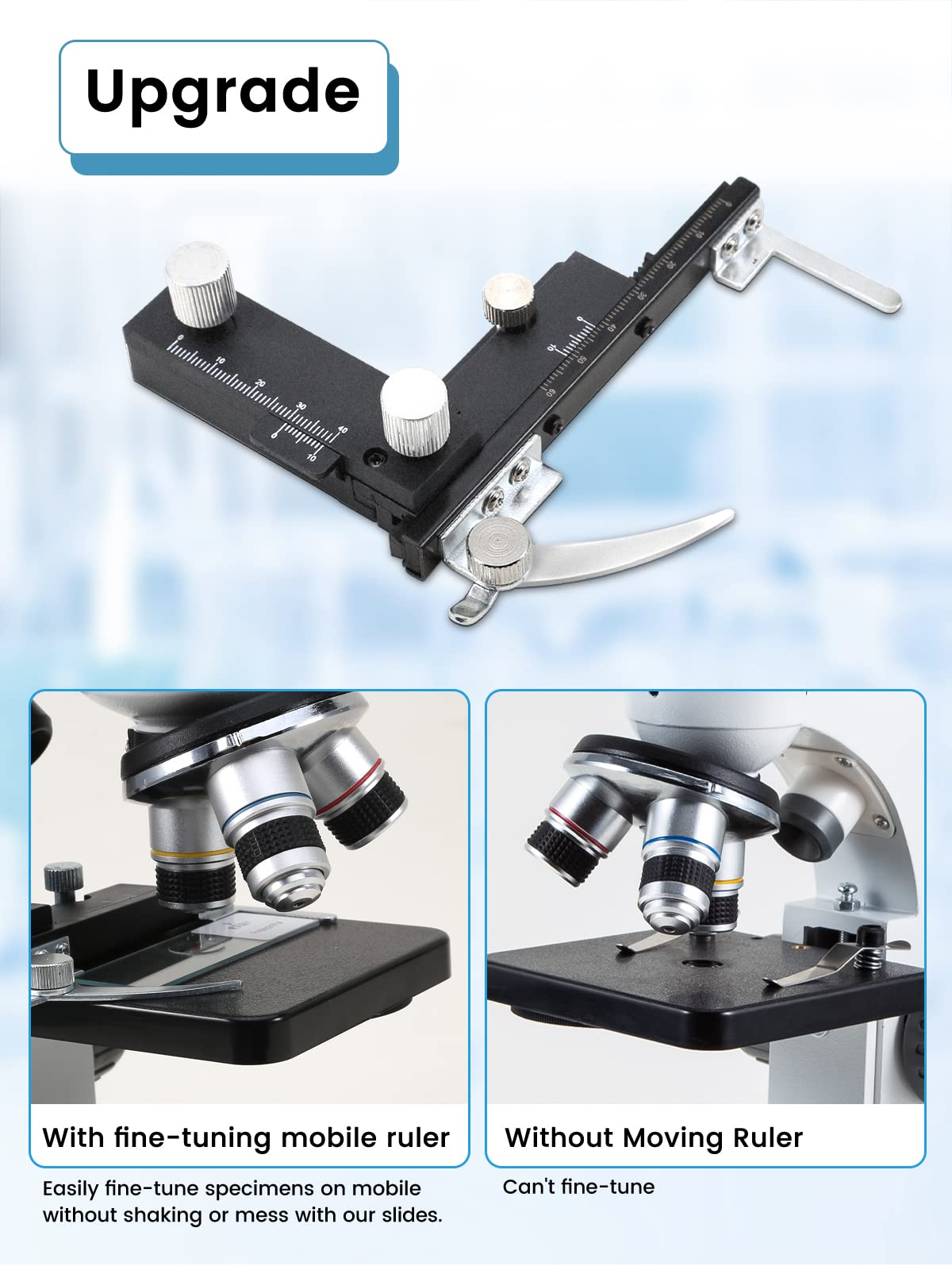 Crspexil Compound Binocular Microscopes 40X-2000X with 2.0 mp Camera, with Microscope Prepared Slides 30p,for Kids Students Adults,Microscope Accessories, Phone Adapter