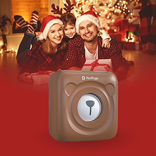 BISOFICE A6 Mini Pocket Printer HD 304DPI Wireless BT Thermal Printer Picture Photo Receipt Paper Printer Sticker AR Photo Function Inkless Printing Compatible with Android iOS Smartphone Windows