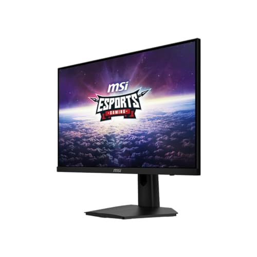 MSI 24” FHD (1920 x 1080) Non-Glare with Super Narrow Bezel 170Hz 1ms 16:9 HDMI/DP G-sync, Ready IPS Gaming Monitor (G244F), Black