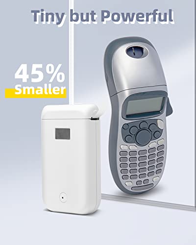 Mandizza Thermal Printer, Label Maker Machine Tape Included D10 Portable Bluetooth Connection Label Printer Multiple Templates Available for Phone Pad Easy to Use Office Home Organization