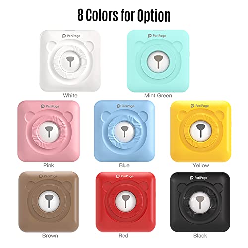 BISOFICE A6 Mini Pocket Printer HD 304DPI Wireless BT Thermal Printer Picture Photo Receipt Paper Printer Sticker AR Photo Function Inkless Printing Compatible with Android iOS Smartphone Windows