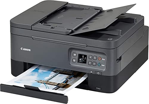 Canon Pixma TR70 Series All-in-one Color Inkjet Printer for Home Office, Print Copy Scan, 13ipm, 4800 X 1200dpi, 1.44" OLED Display, Wireless, with MTC Printer Cable
