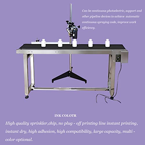 PEKOKO 50.8mm Handheld Inkjet Printer QR Code Printer with Color Touch Screen Coding & Marking Machine for Plastic Bag,Carton Box,Pipe,Tube,Eggs,Foam,Metal, Porcelain, Wood, Building Materials