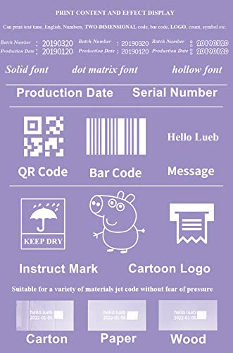 PEKOKO 50.8mm Handheld Inkjet Printer QR Code Printer with Color Touch Screen Coding & Marking Machine for Plastic Bag,Carton Box,Pipe,Tube,Eggs,Foam,Metal, Porcelain, Wood, Building Materials