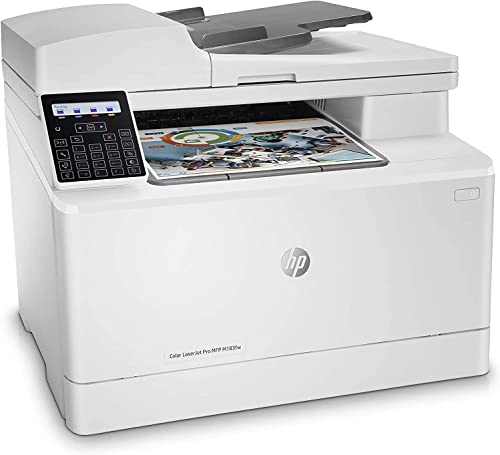 HP Laserjet Pro MFP M183FW All-in-One Wireless Color Laser Printer, Print,Copy,Scan,Fax, 16ppm, 600x600 dpi, Auto Duplex Printing, 2-line Display, 35-Page ADF, Wulic Printer Cable