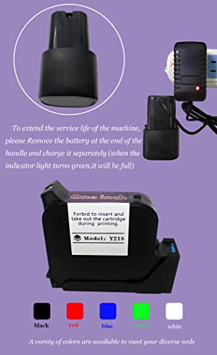 PEKOKO 50.8mm Handheld Inkjet Printer QR Code Printer with Color Touch Screen Coding & Marking Machine for Plastic Bag,Carton Box,Pipe,Tube,Eggs,Foam,Metal, Porcelain, Wood, Building Materials