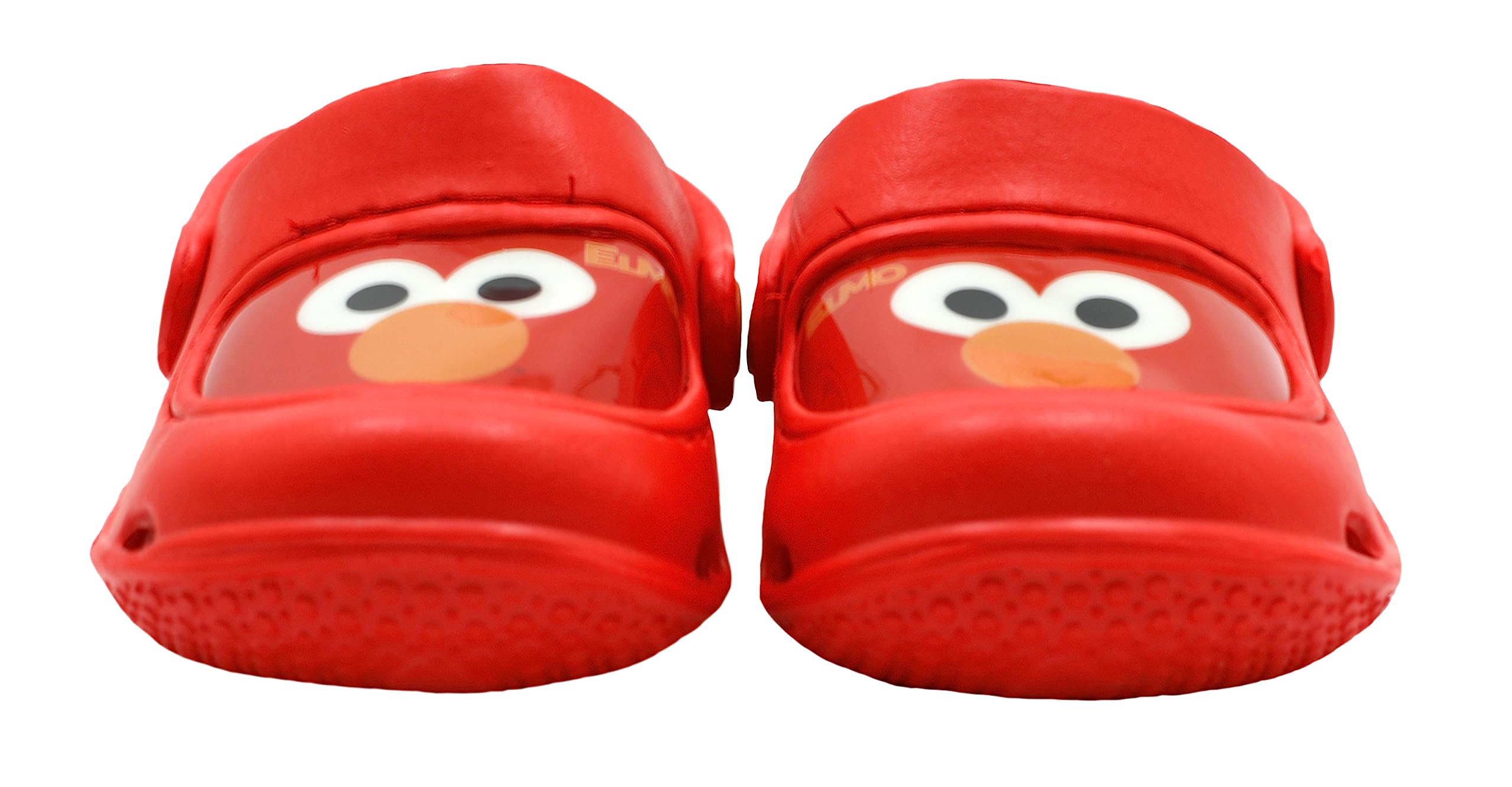 Sesame Street Boy's Elmo Clog with Molded Backstrap, Red Face, 7-8