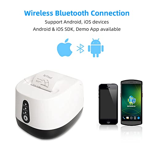 GAINSCHA Classic Thermal Receipt Printer, Small and Exquisite 58mm Printer Support Cash Drawer Application, Bluetooth+USB Connection [When You find Plug Isn't U.S Current Plug, pls Contact with us]