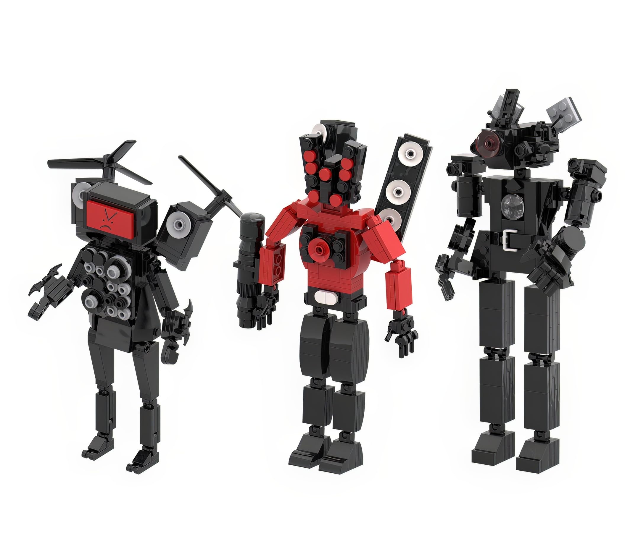 Mihjiot Skibidi Toilet Man Titan Skibidi Toilet Titan Tv Man Camera Man Titan Speakerman Toy Building Blocks Set Toy Ideas Toys Kids Toys Gift for Kids 6+ Boys or Girls (3 Pcs)