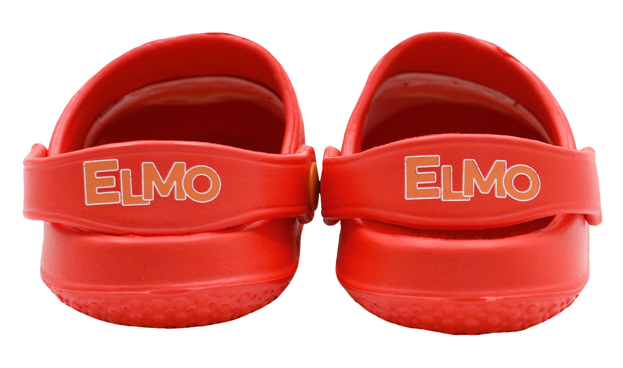 Sesame Street Boy's Elmo Clog with Molded Backstrap, Red Face, 7-8