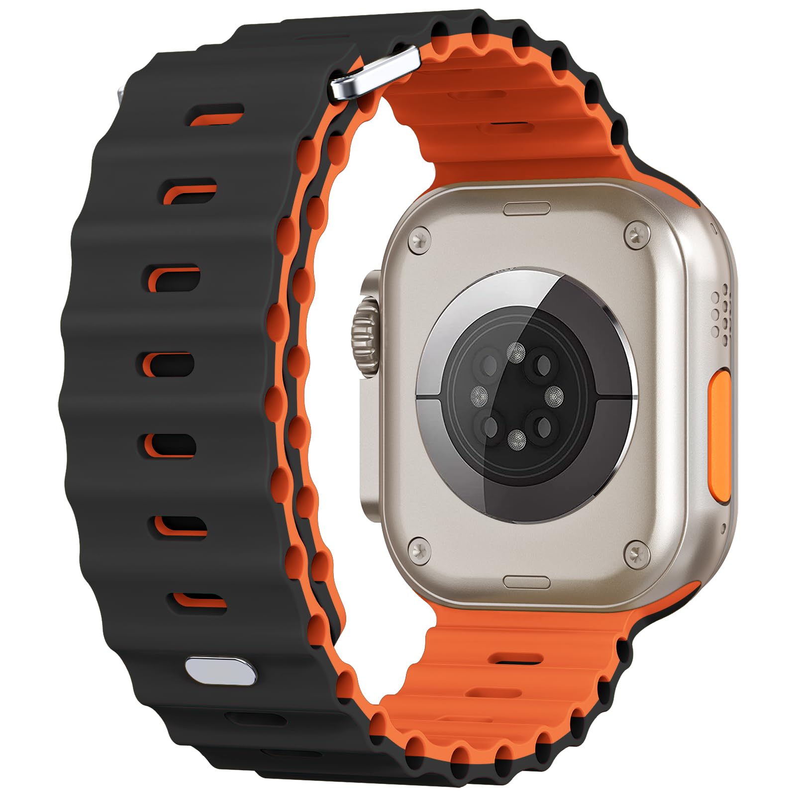 AIRPROCE - Compatible with Apple Watch Band 40mm 40mm 40mm 44mm, Soft Silicone Sport Strap for, 42mm/44mm/45mm/49mm, No gemstones.