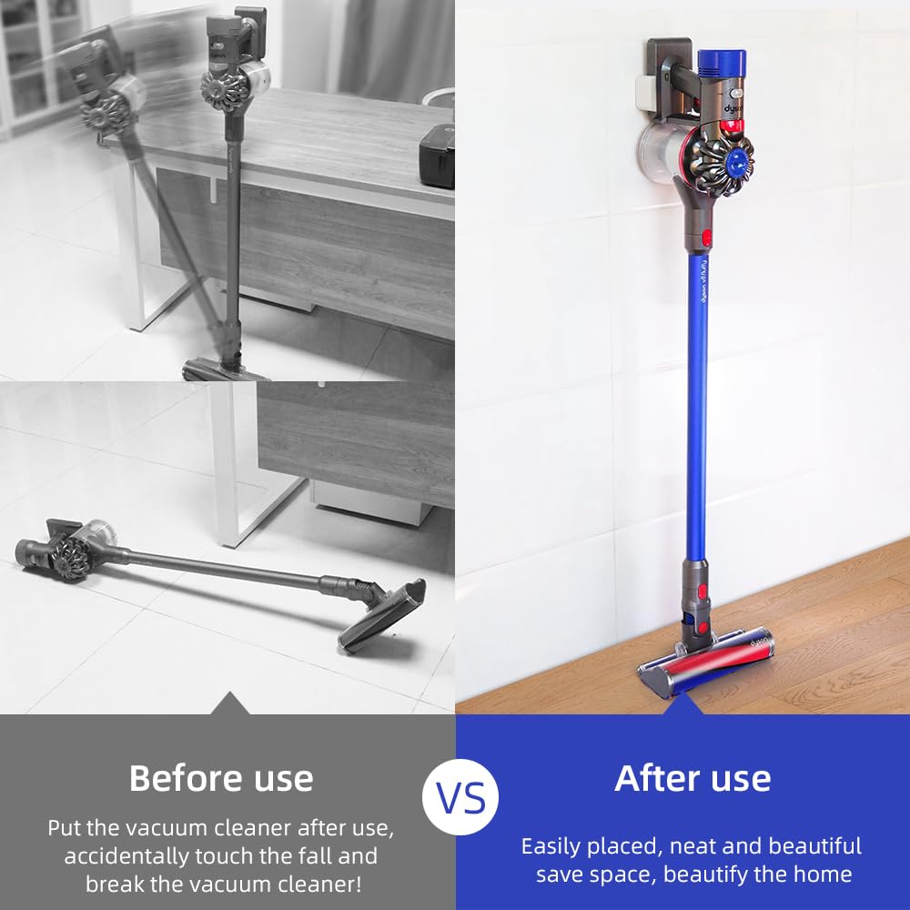 Vacuum Cleanner Wall mount Stand for Dyson V11 V12 Storage Holder Compatible for Dyson V11 V12 Vacuum Cleaner Bracket Wall Mount Support Organizer, Not Compatible for V12 Slim (White, V11 V12)