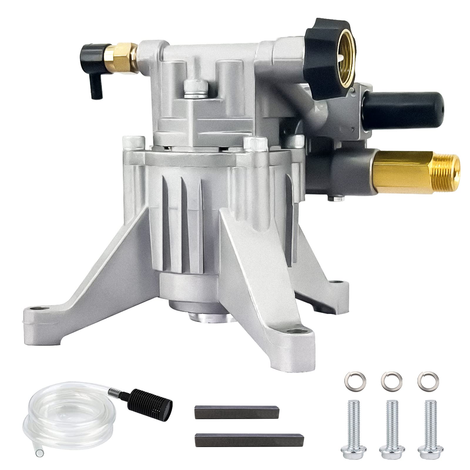 AgiiMan Pressure Washer Pump - 7/8" Shaft Vertical Replacement Power Washer Pump Rebulid Kit 2.5 GPM, 3000 PSI Troy Blit Srmw22g26 Pump Accessories Fit Craftsman, Honda, Ryobi