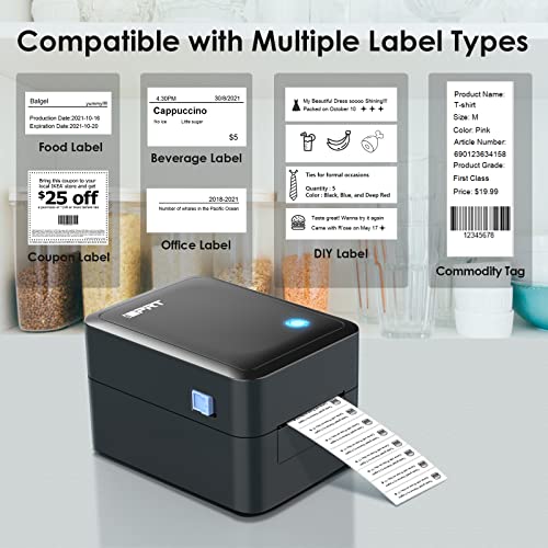 iDPRT 3" Bluetooth Label Maker SP320 & 1" Label Maker with Tape Una11 White