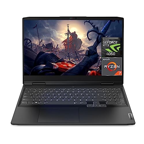 Lenovo IdeaPad Gaming 3 Laptop, 15.6” 120 Hz FHD Display, AMD Ryzen 7 7735HS, NVIDIA GeForce RTX 4050, 16GB DDR5 RAM, 1TB SSD, Webcam, HDMI, Backlit KB, Wi-Fi 6, RJ-45, Windows 11 Home