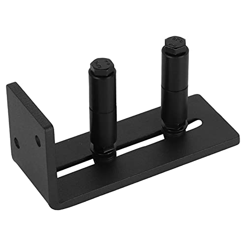 Barn Door Guide Black, Carbon Steel Sliding Barn Door Floor Guide for Bottom Adjustable Roller and Wall Mount System, Smoothly and Quietly 4.1x1.6in