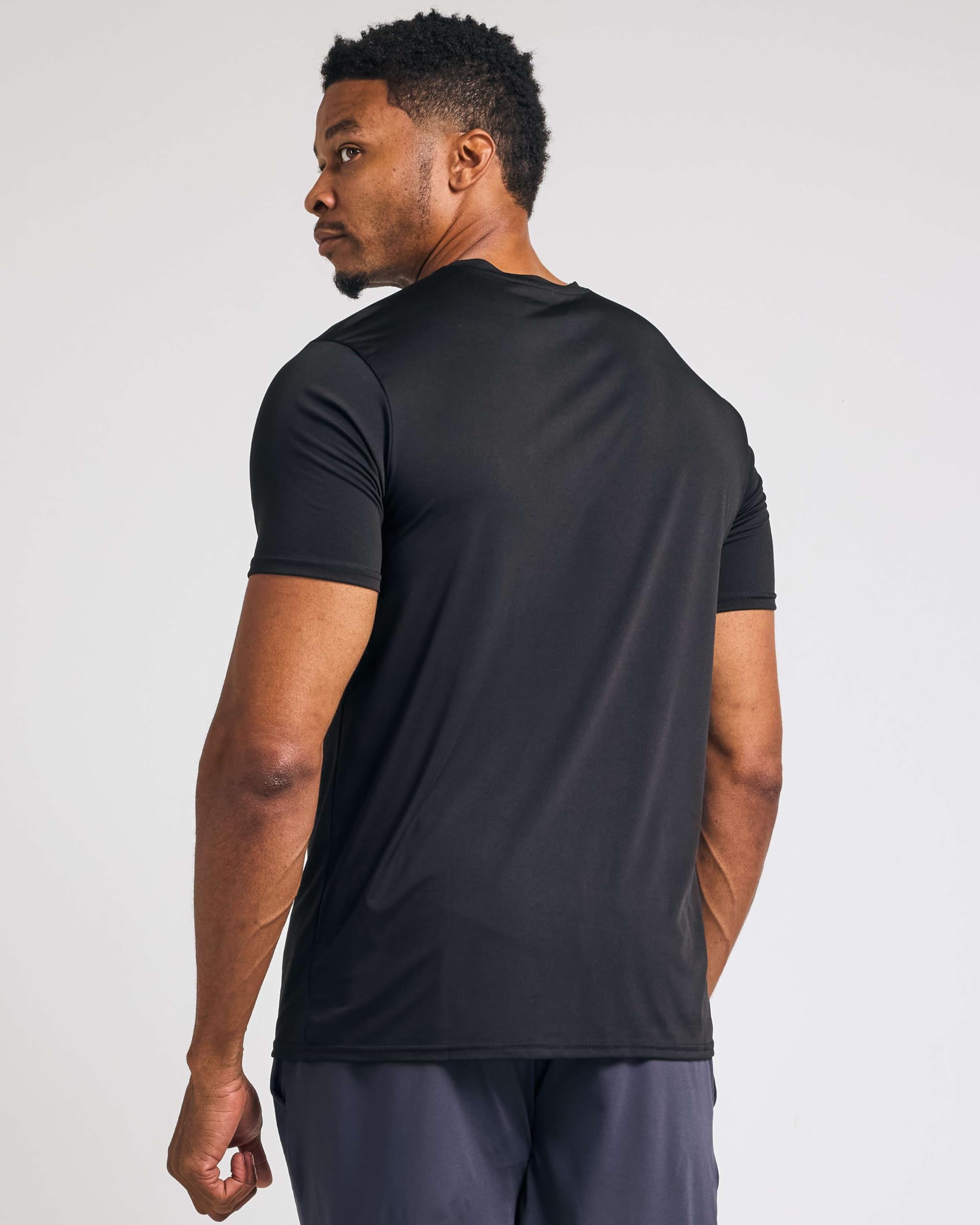 Big and Tall King Size Mens Quick Dry Dri Fit Active Wear Workout Running Training Athletic Performance Short Sleeve Crew Pocket T-Shirt Undershirt Essentials Top Tee ropa Hombre- Set 6, 3XLT